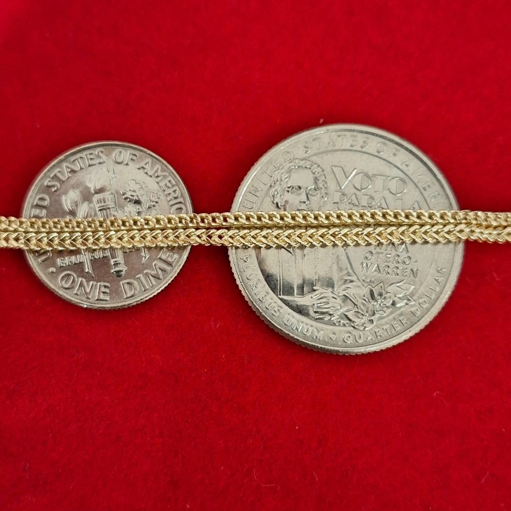 10kt Gold Baby Franco Design Chain - Gem
